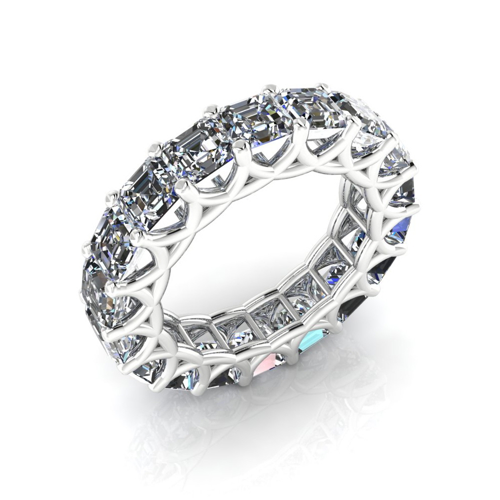 Asscher Cut Eternity Ring | MonCheri Diamonds