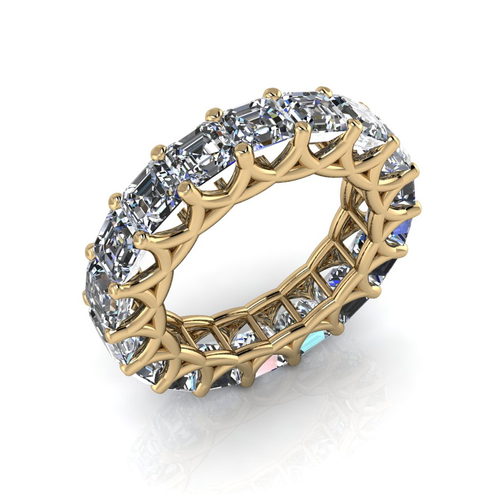 Asscher Cut Eternity Ring | MonCheri Diamonds
